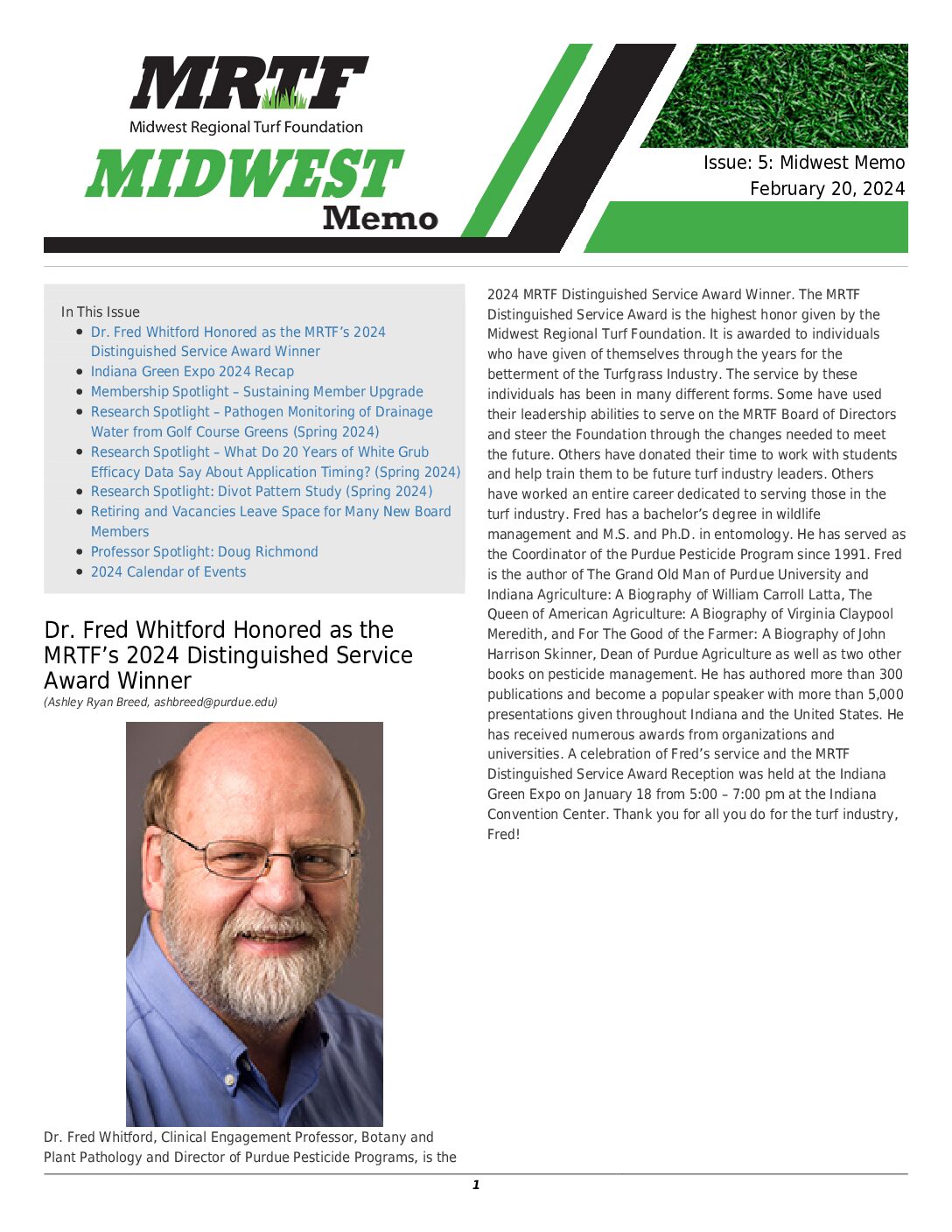 Past Issues – Midwest Regional Turf Foundation